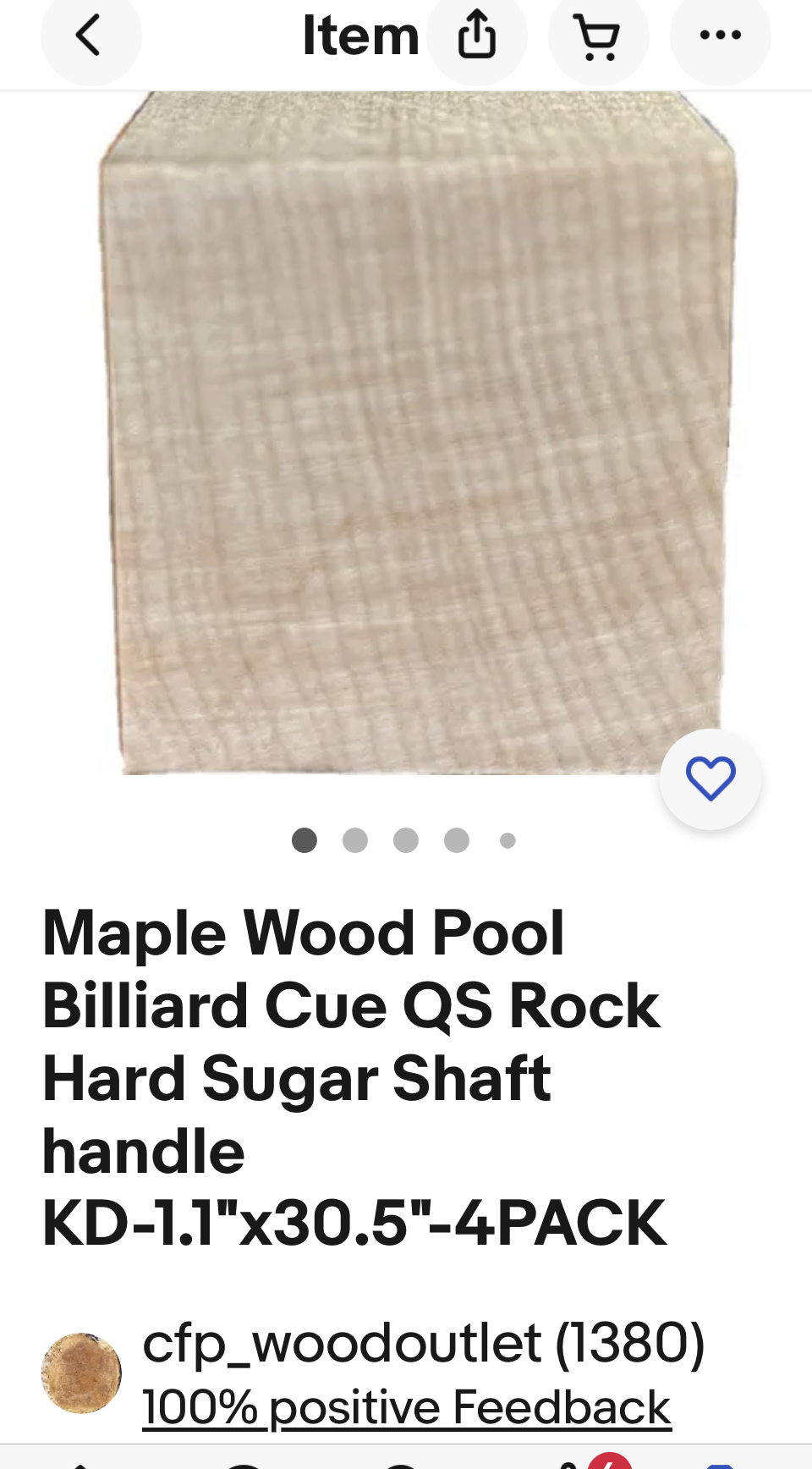 Maple Cue Blanks For Pool Billiard Snooker Components 2026